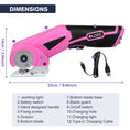 VLOXO Cordless Electric Scissors with Safety Lock 4.2V Rotary Cutter w